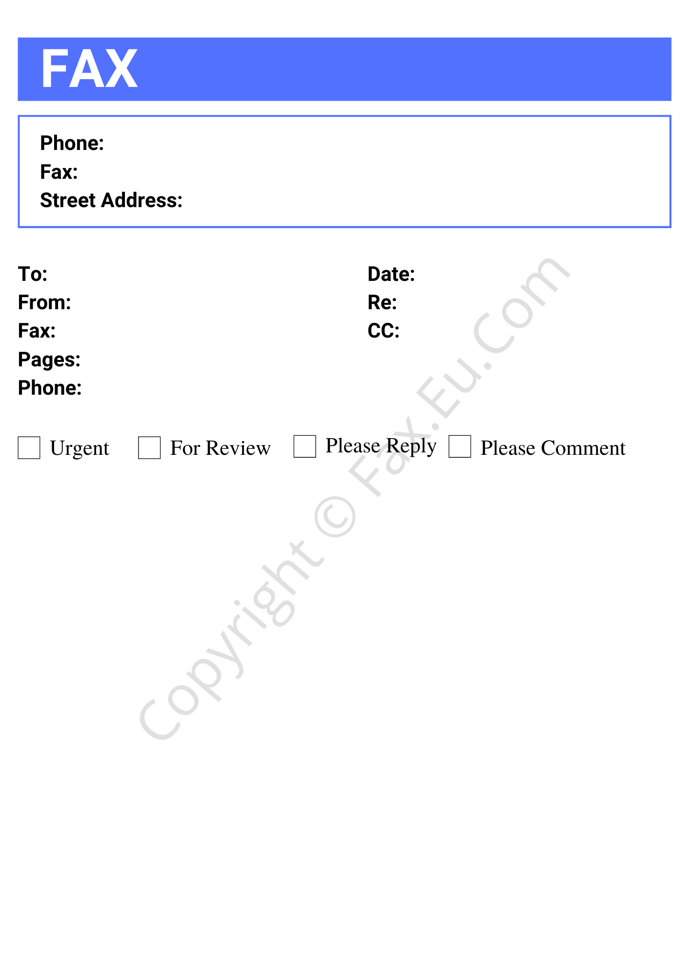 Basic Fax Cover Sheet – Printable and Editable - Free Fax Cover Sheet ...