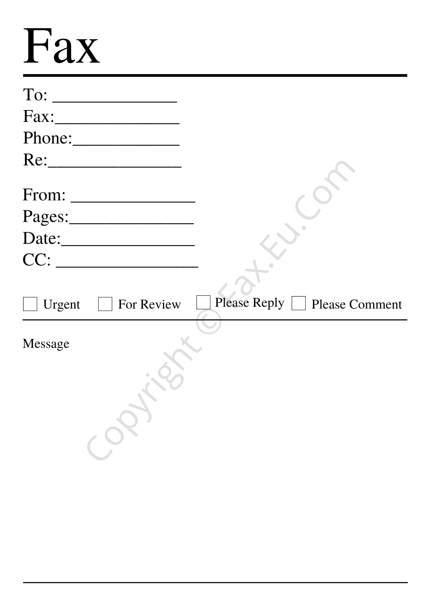 Professional Fax Cover Sheet – Printable and Editable - Free Fax Cover ...