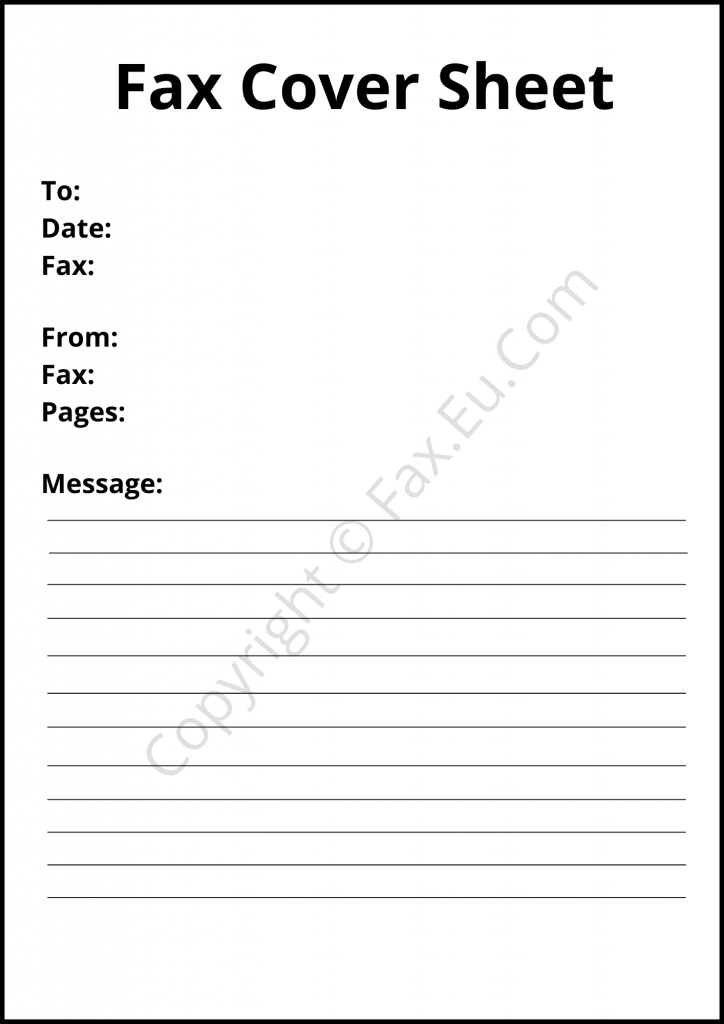11+ Blank Fax Cover Sheet formats and Templates